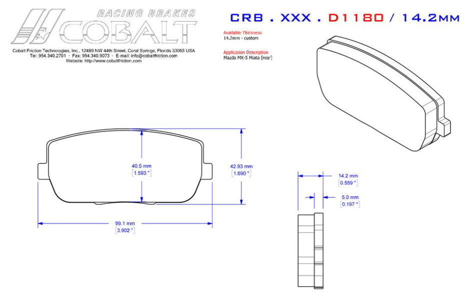 NC & ND MX-5 CRB.XRx.D1180 (Rear) - Electron Sport