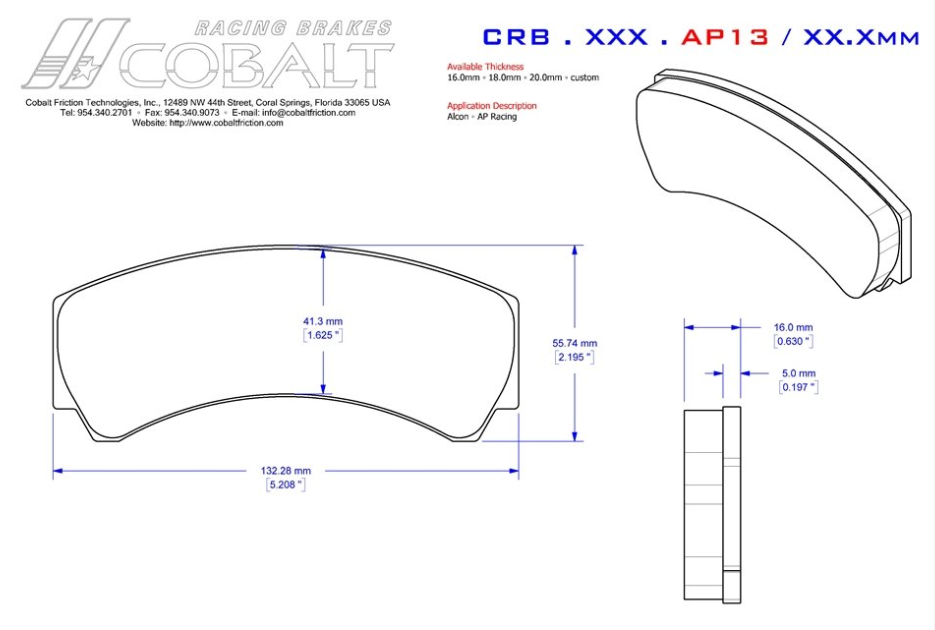 Cobalt Friction CRB.XRx.AP13 - Electron Sport